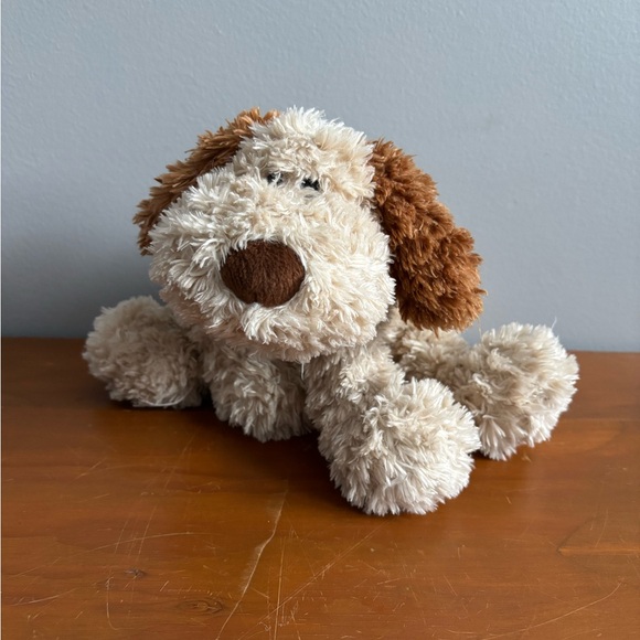 Gund | Toys | Gund Gibson Tan And Brown Fluffy Dog Plush | Poshmark